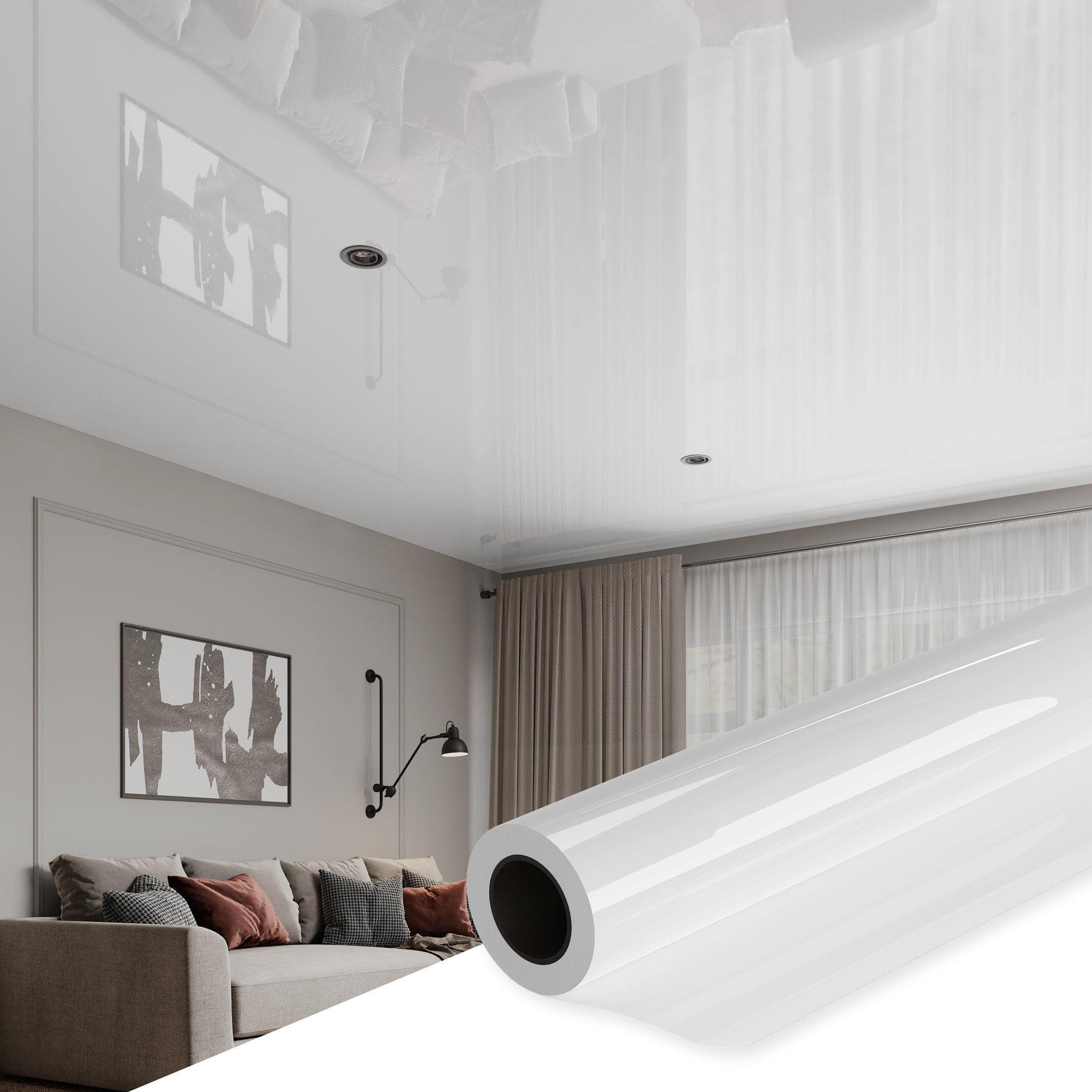 Modern Stretch Ceiling - Glossy & Matte Options, Easy DIY Installation ...